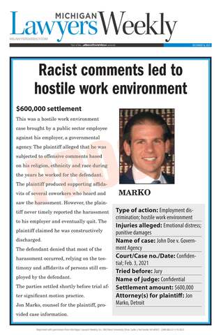 Jonathan Marko Profile - Detroit, MI Personal Injury Lawyer